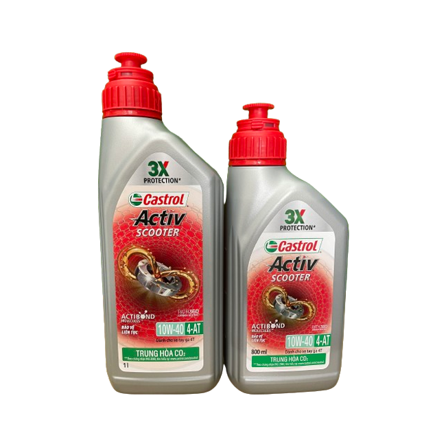 Dầu Nhớt Mát Máy Tay Ga Castrol Activ Scooter 10W40 ( 1L & 0.8L )