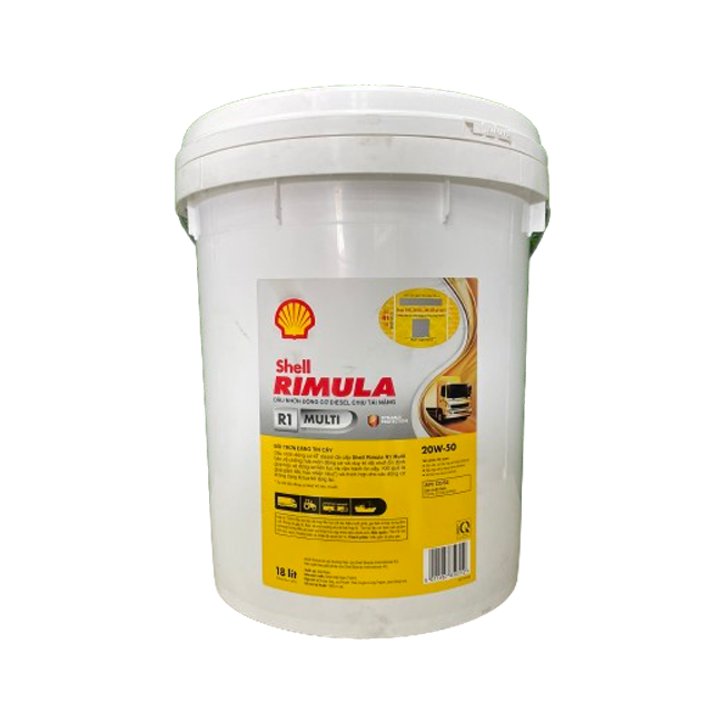 Nhớt Shell Rimula R1 Multi 20W50 – 18LÍT