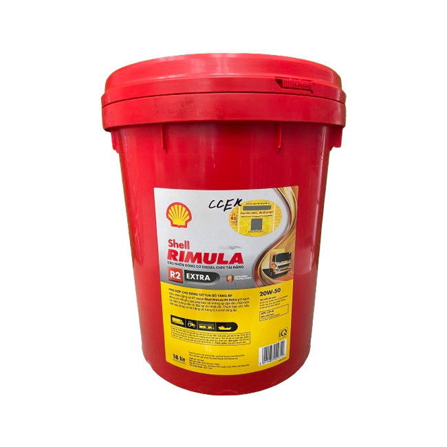 Nhớt Shell Rimula R2 Extra 20W50 CF-4 18 LÍT
