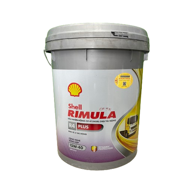 Nhớt Shell RIMULA R4 Plus 15W40 18LÍT